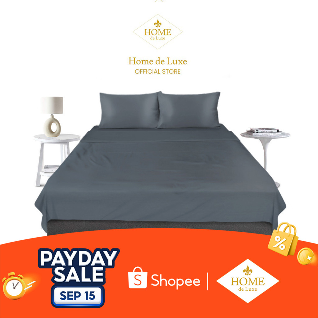 [4in1 Comforter Set] Classic Collection Plain - Home de Luxe 100% ...