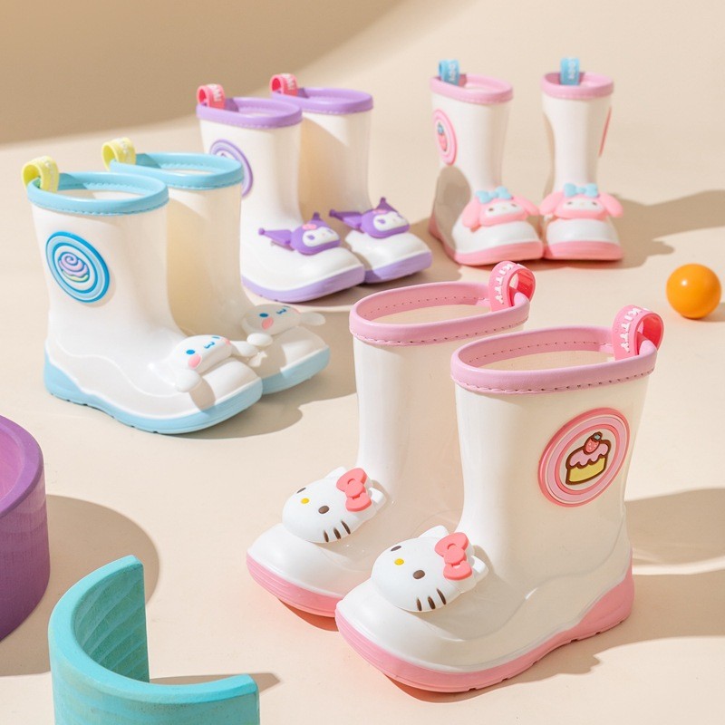 New Three-Dimensional Toe Sanrio Cotton Children Rain Boots Girls ...