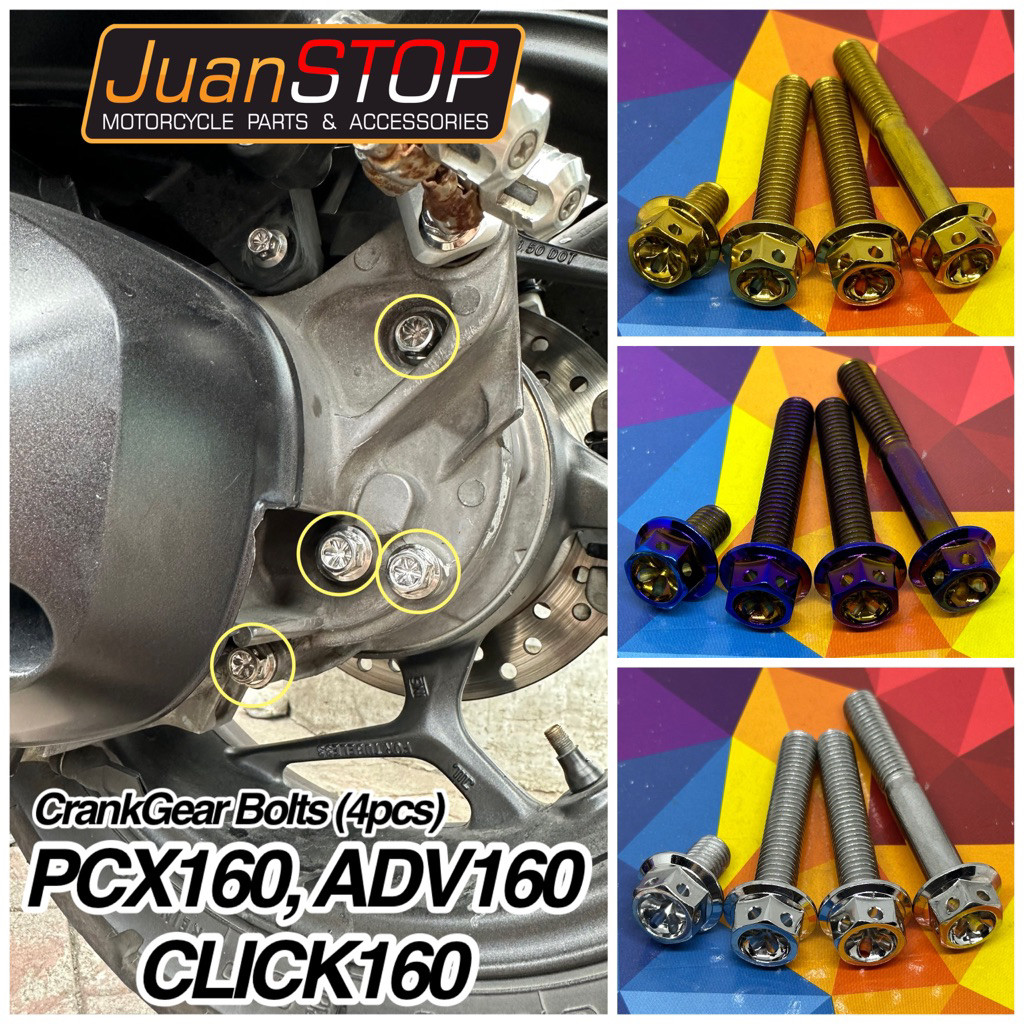 PCX160 ADV160 CLICK160 Crankgear bolts set (4pcs) | Shopee Philippines