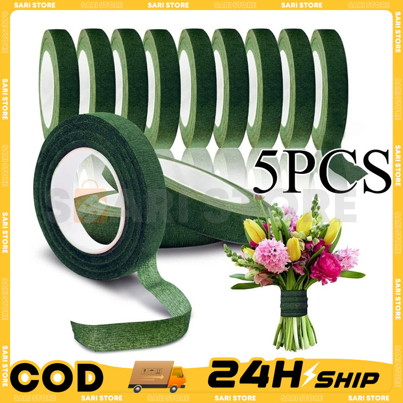 5Pcs/1Set Floral Tape Flower Tape Florist Elastic Tape Waterproof Self ...