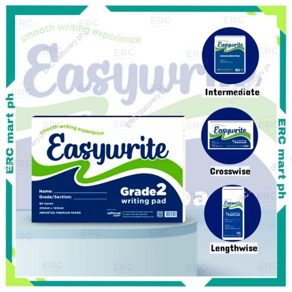 ERC Easywrite Grade-2 Pad Writing Paper for Kids Students, High School ...