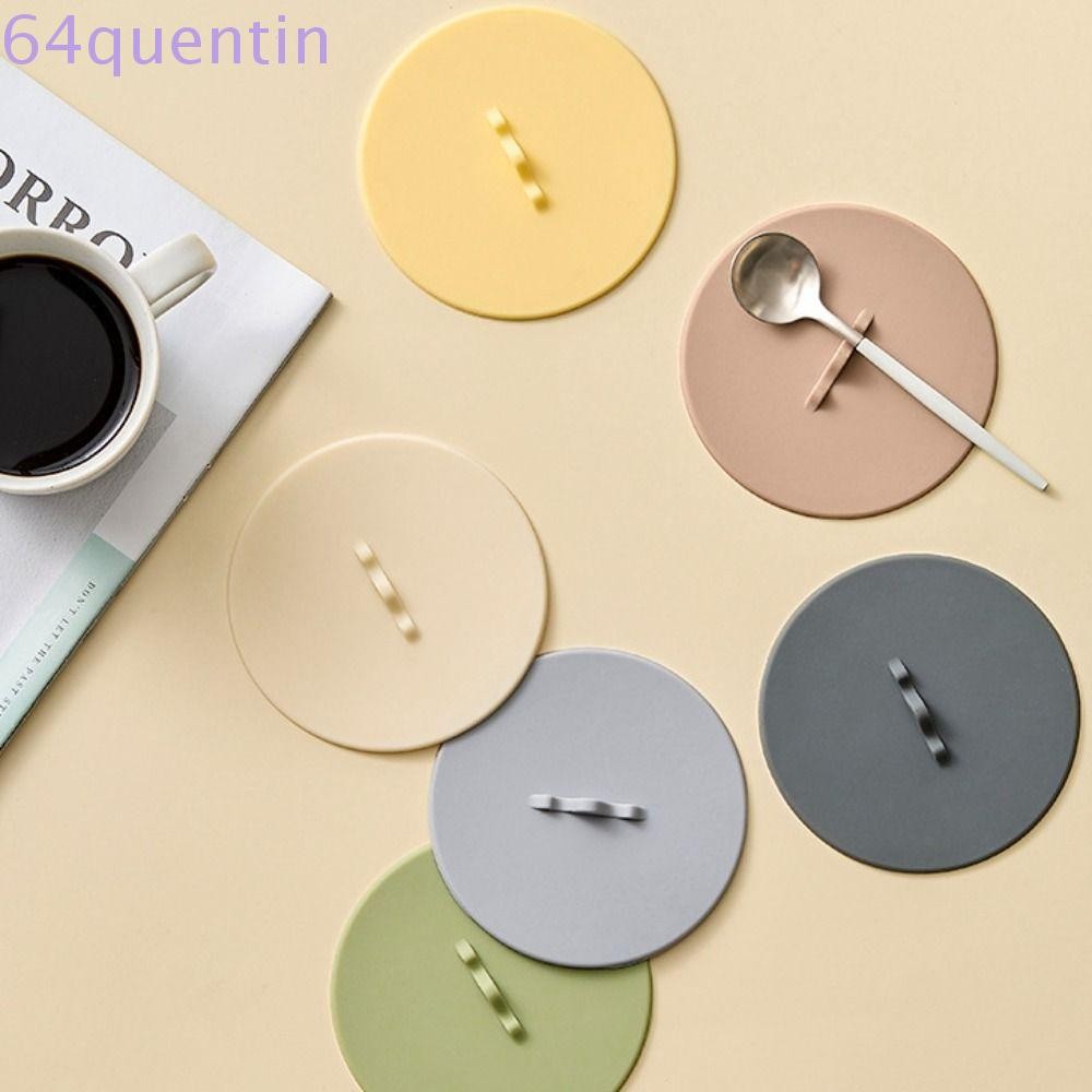 QUENTIN Glass Cup Cover, Heat-Resistant Silicone Water Cup Lid, Ceramic ...