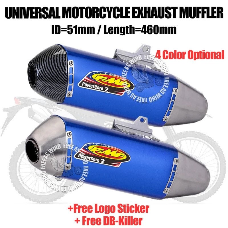 51mm FMF Off-road Motorcycle Exhaust Muffler Pipe For CRF250 DR650 R3 ...