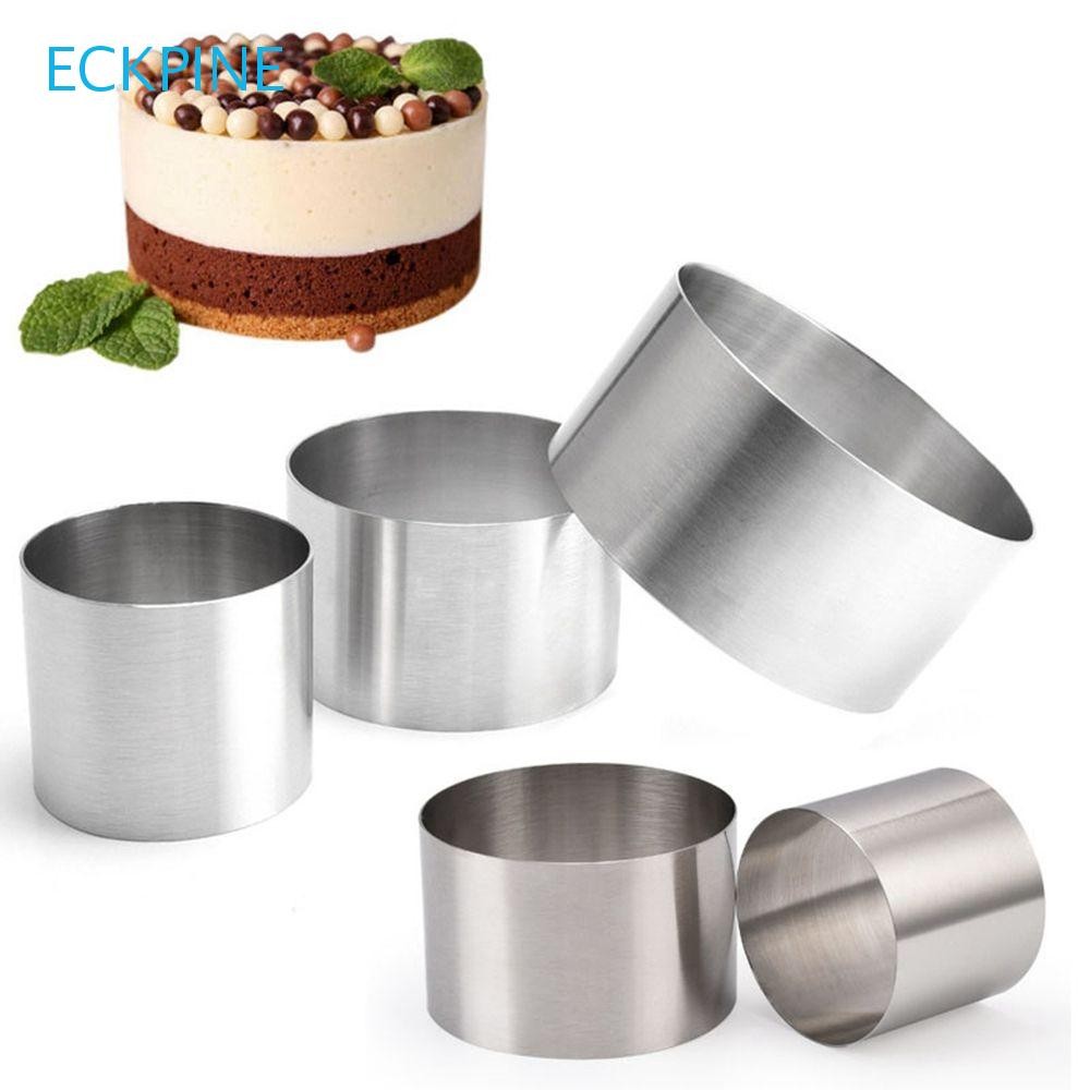 ECKPINE Cake Ring Mold Stainless Steel 5/6/8/10CM Pastry Food Molding ...