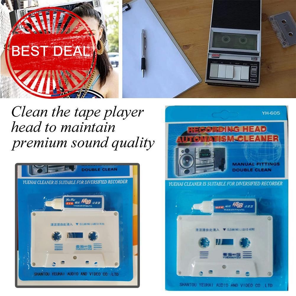 Top Line Audio Cassette Tape Head Cleaner Audio Cassette Tape Player ...