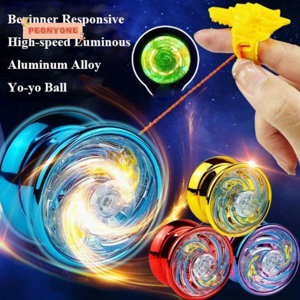 PEONYR Luminous Yo-yo Ball, Aluminum Alloy with Spinning String Magic ...