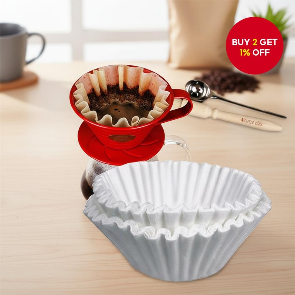 50pcs Single Serve Coffee Filter Paper for Coffee Grinder and Machine ...