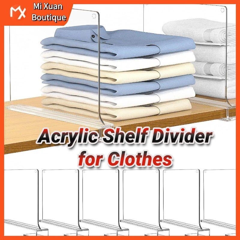 Clothing Partition Board Plastic Clothing Barrier Transparent Closet ...