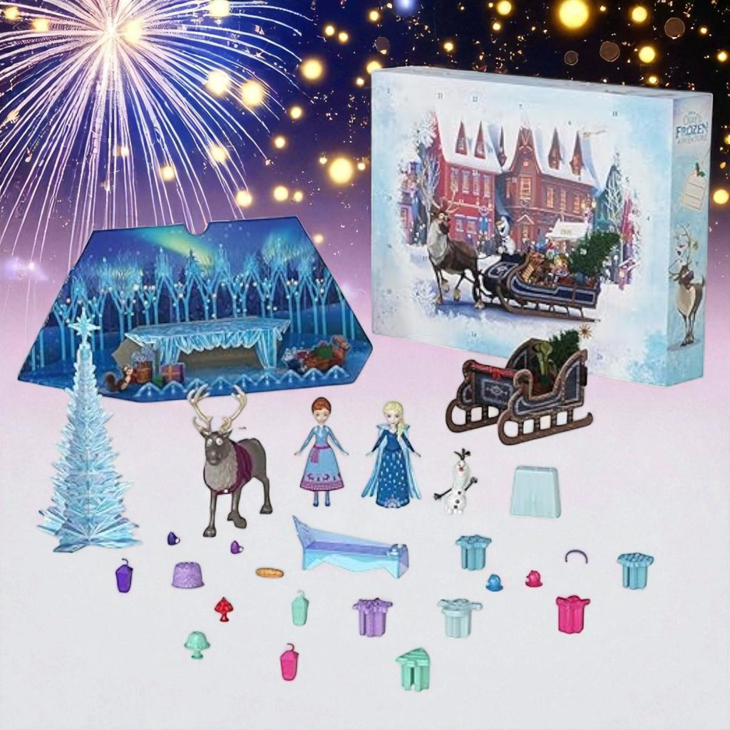 Disney Frozen Advent Calendar 2025 - Anna, Elsa, Olaf & Sven Mini Dolls ...