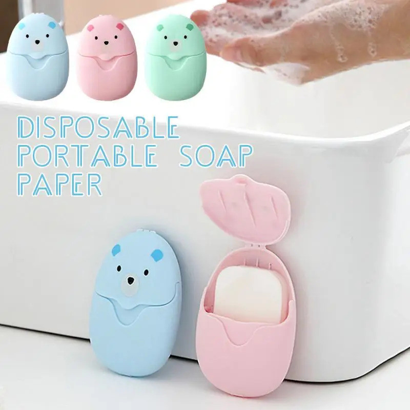 50PCS Portable Soap Paper Disposable Soap Paper Flakes Washing Cleaning ...