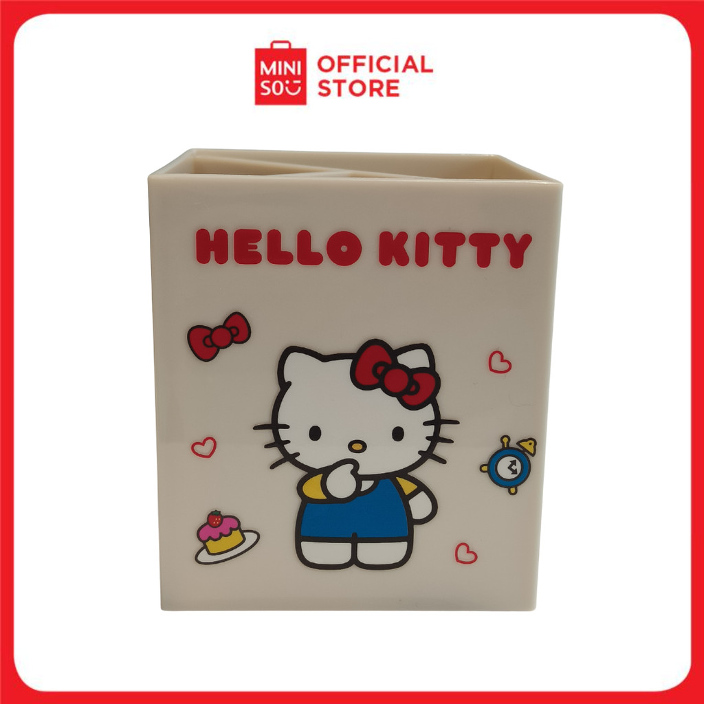 MINISO Hello Kitty Classic Style 3 Compartments Pen Holder | Shopee ...