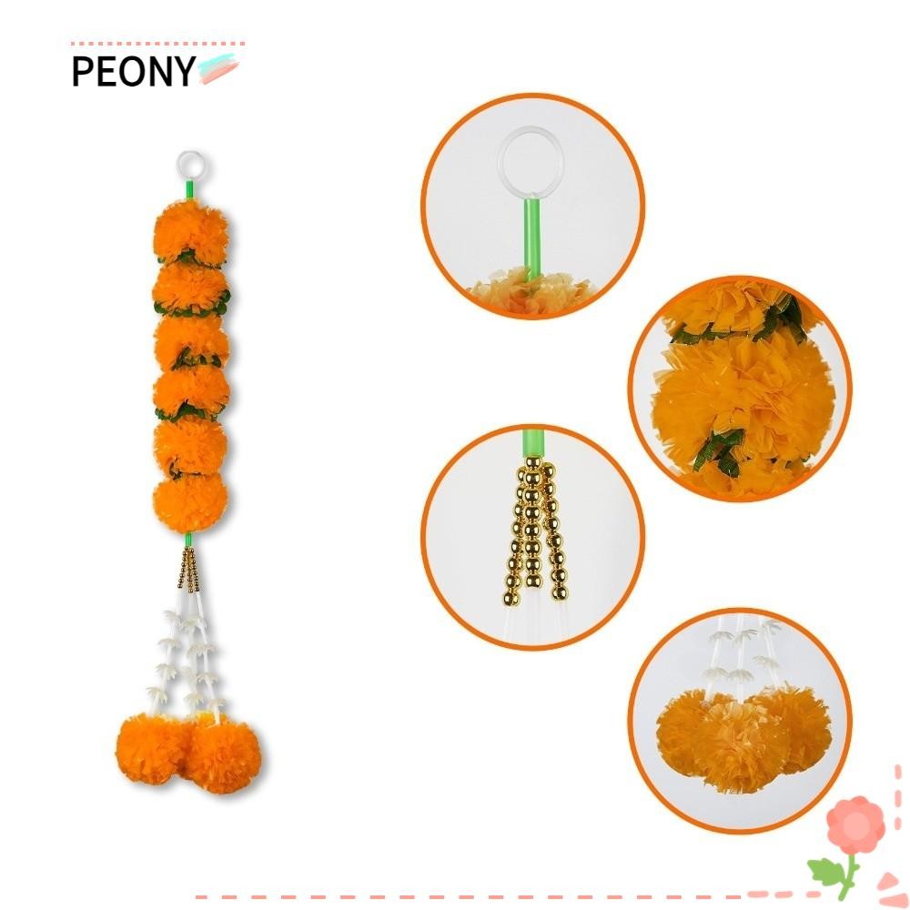 PEONYPH Marigold Garland , Plastic Artificial Flowers Pooja Marigold ...
