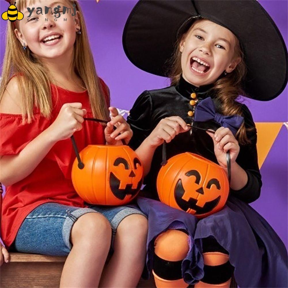 YANGMJ Portable Halloween gift na kalabasa na balde para sa mga bata ...