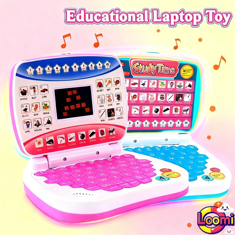 Kids Educational Laptop Toy Learning Laptop Toy LED Screen Question ...