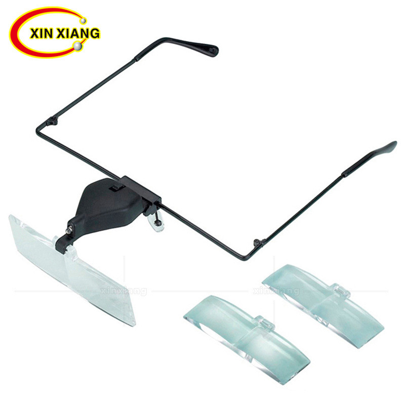 Three magnification levels interchangeable head-mounted glasses ...