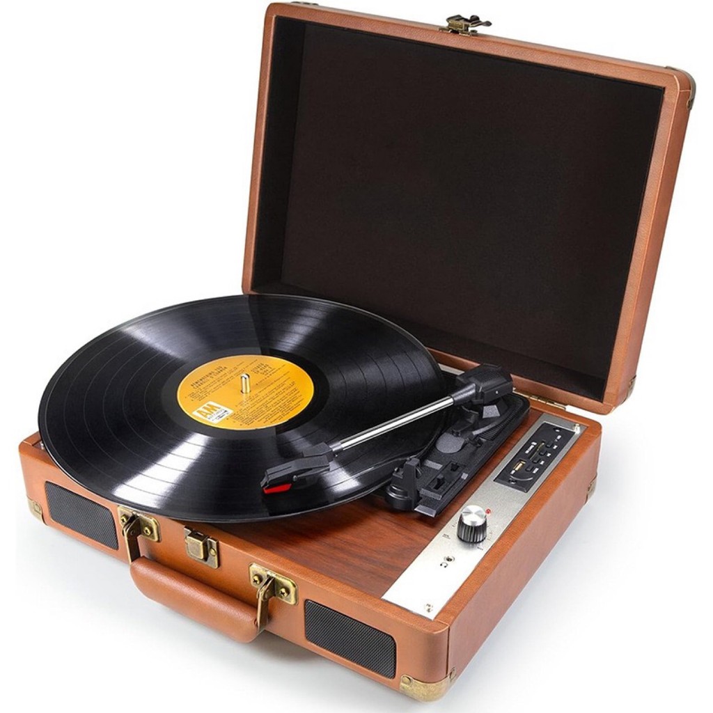 Vintage Vinyl Record Player Bluetooth Portable Phonograph Audio Record ...