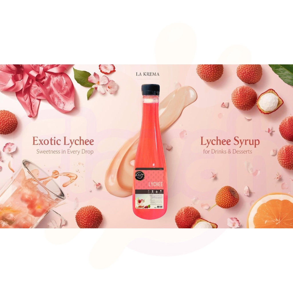 Lychee Syrup fruity milk tea soda frappe shake cocktail mocktail Flavah ...