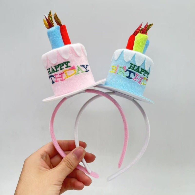 Birthday Princess Candle Cake Headband with Lights Glowing Headband ...