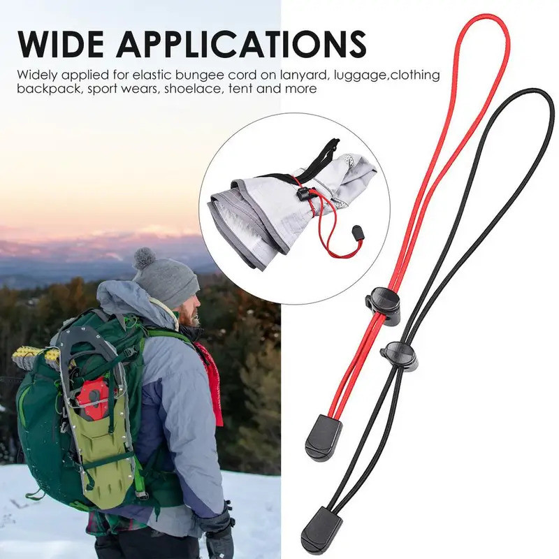 2pcs Elastic Rope Strong Durable Backpack Hiking Stick Holder Walking ...