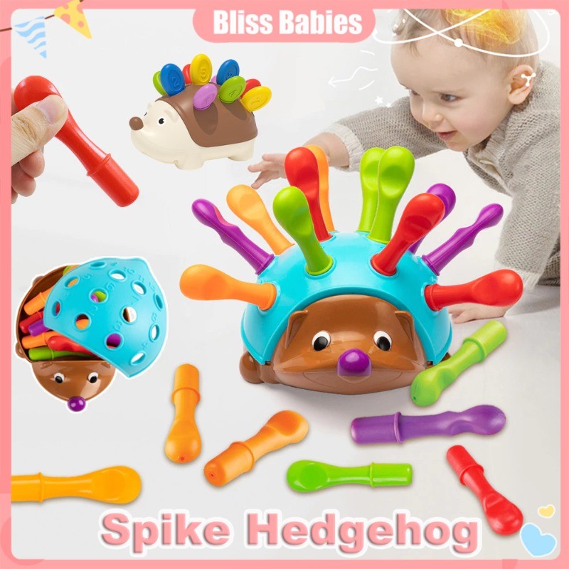 Montessori Sensory Hedgehog Colour Sorting Toys Number Matching ...