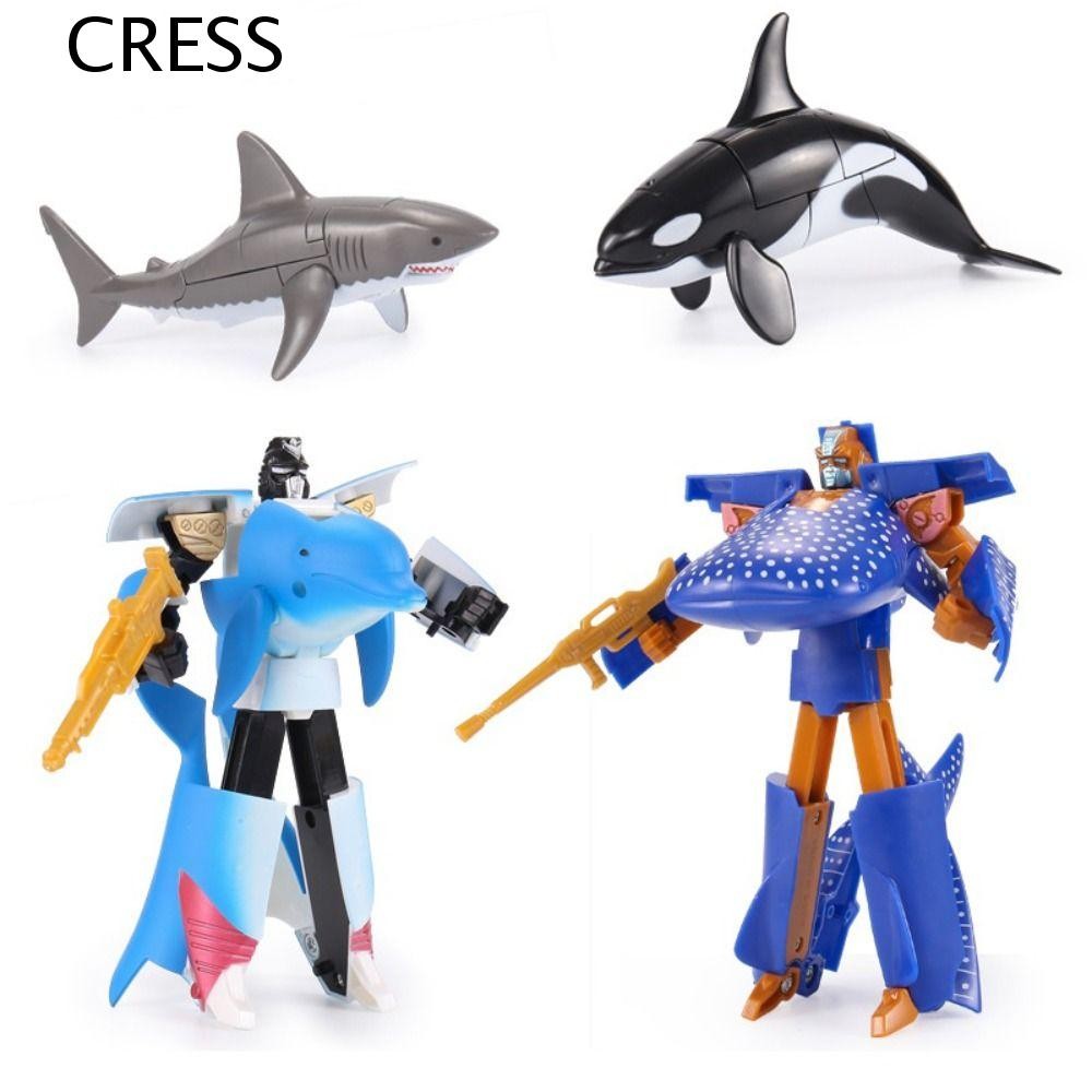 CRESS Transformation Whale Dolphin, Great White Shark Marine Animals ...