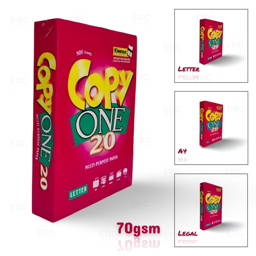 70gsm ERC COPY ONE Bond Paper Kleencut Advantage, Short A4 Long Sub20 ...