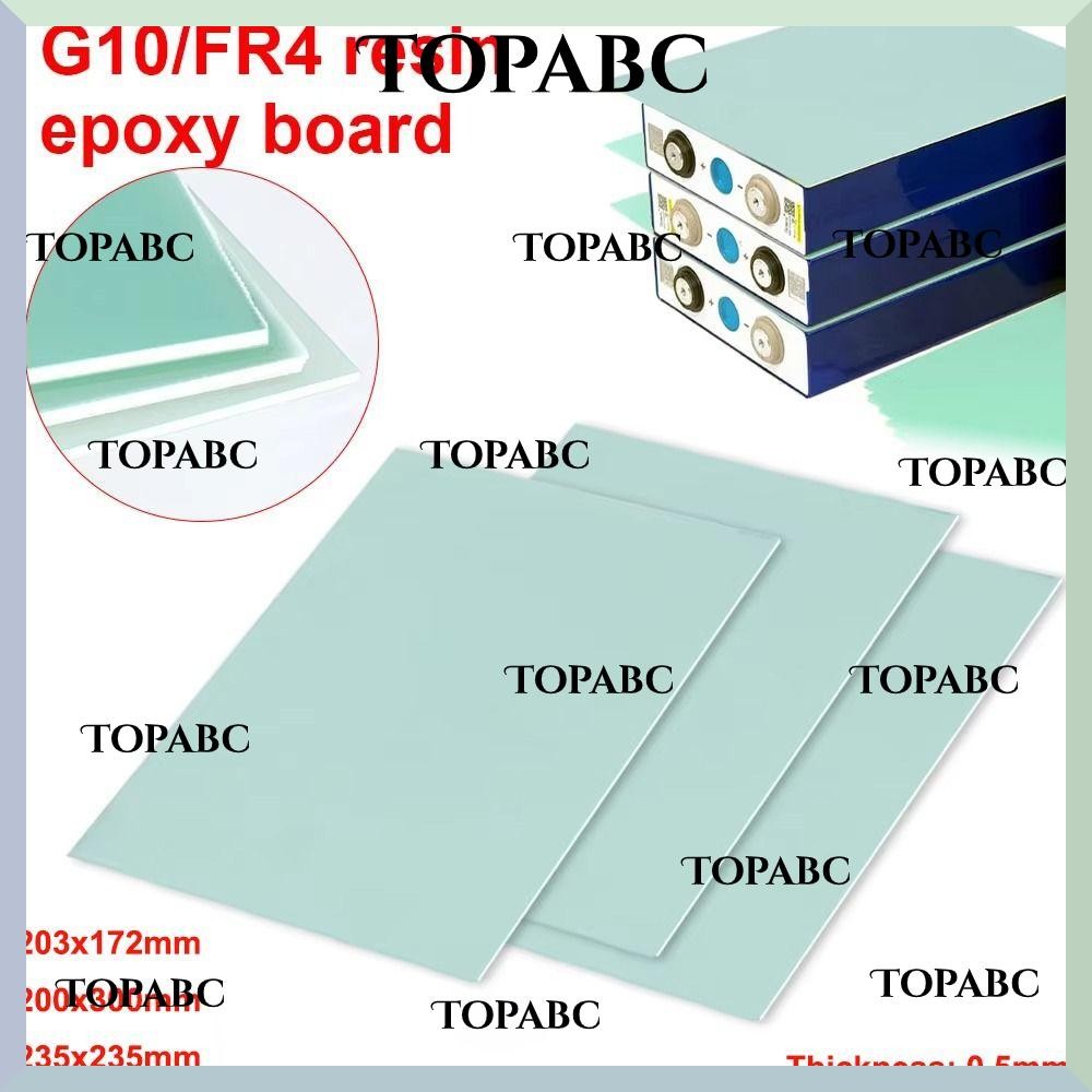 TOPABC G10 FR4 Fiberglass Sheet, 0.5mm Thick Light-green Epoxy Plate ...
