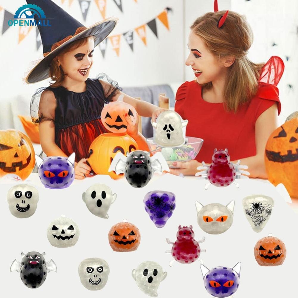 OPENMALL 1PC Halloween Squeeze Pumpkin Ghost Pressure Ball Stress ...