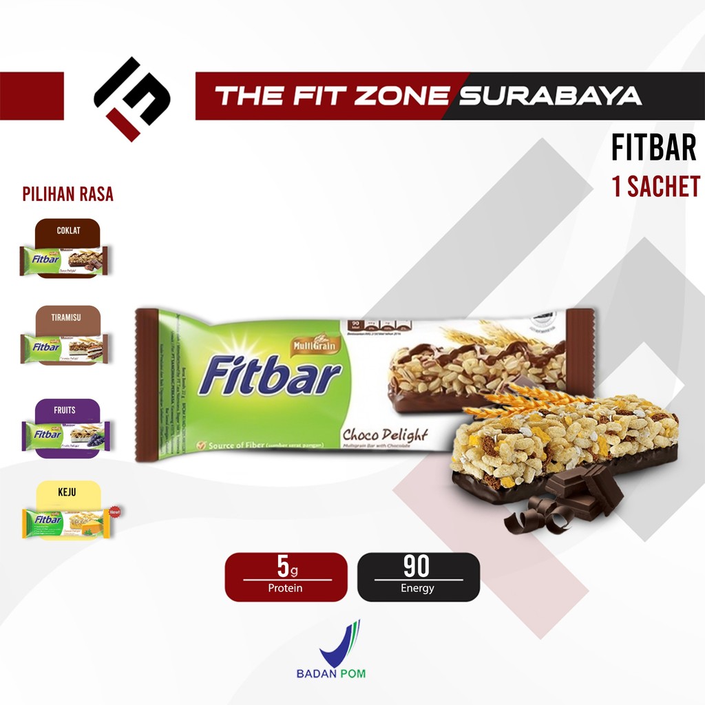 FITBAR Multigrain Protein Bar 1 Pcs 20 Gram Healthy Snack Bar Food ...