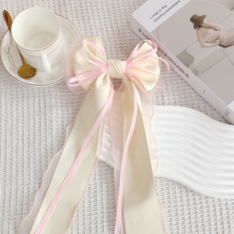 Long Bow Hair Clip Big Ribbon Hair Pin Elegant Hair Bows Fashion Hair ...