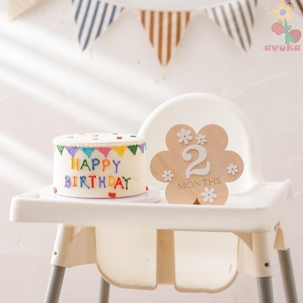 AVUKA Baby Milestones Card, Calendar Wooden Newborn Growth ...