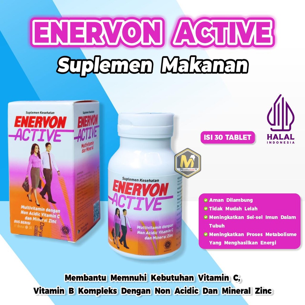 MUMTAZINDO - Enervon Active Multivitamin 30 Tablets / Productivity ...