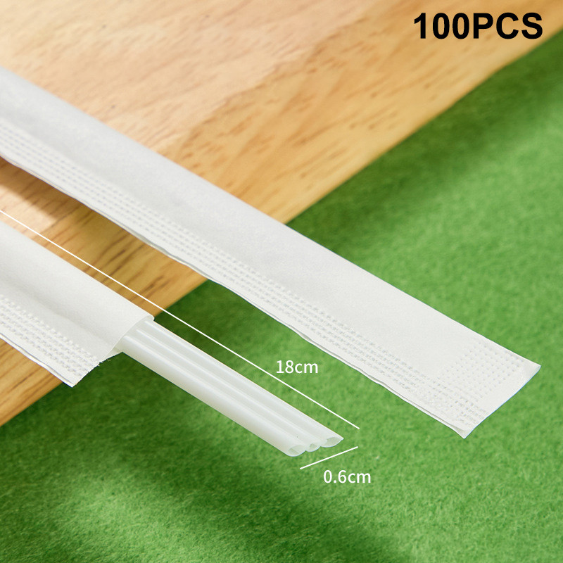 [EAS] 100pcs Disposable Three Hole Coffee Straw Stirring Rod Both Hot ...