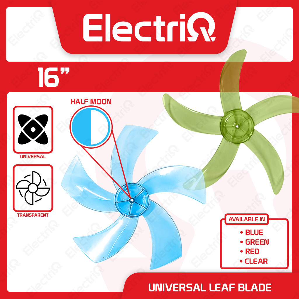 Electriq Electric Fan Universal 5-Leaf Blade Elesi 16 Inches | Shopee ...