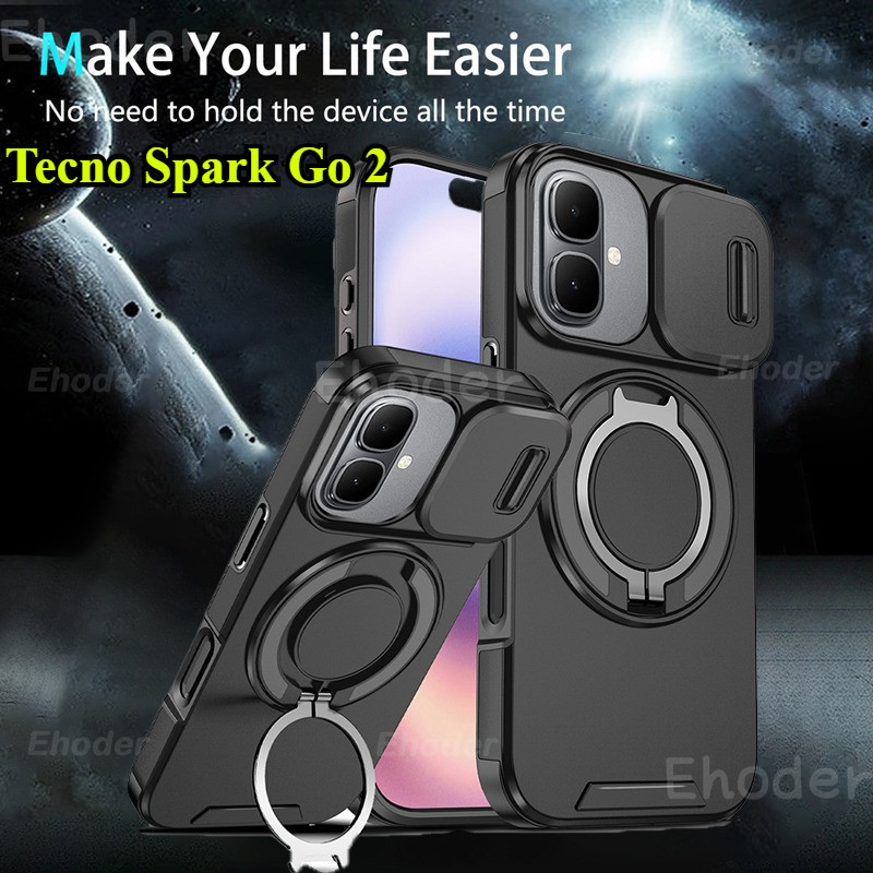 Shockproof Push Window Casing For Tecno Spark Go 2 4G 5G 2025 Luxury ...