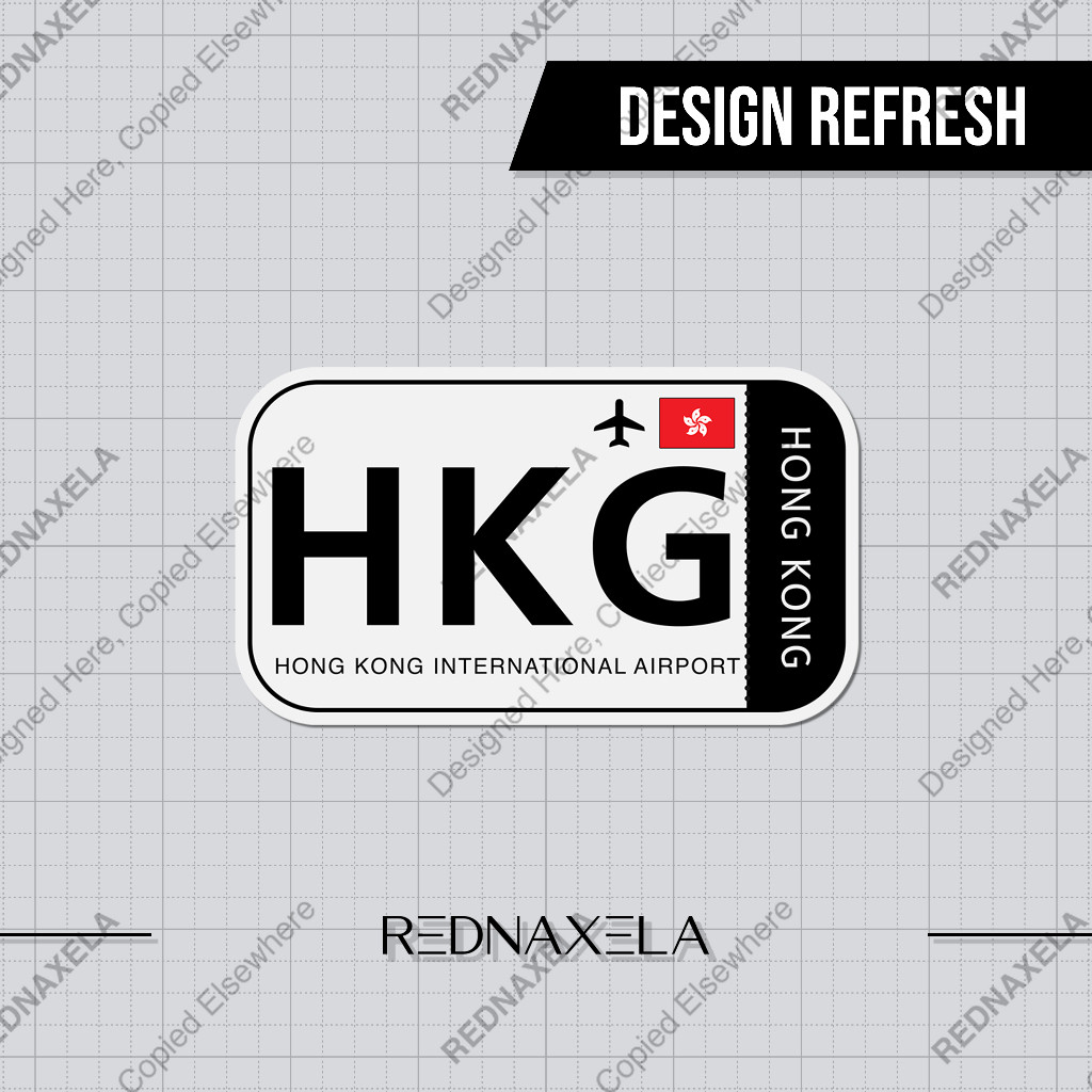 Hong Kong Intl Airport Code HKG Sign Sticker | Shopee Philippines