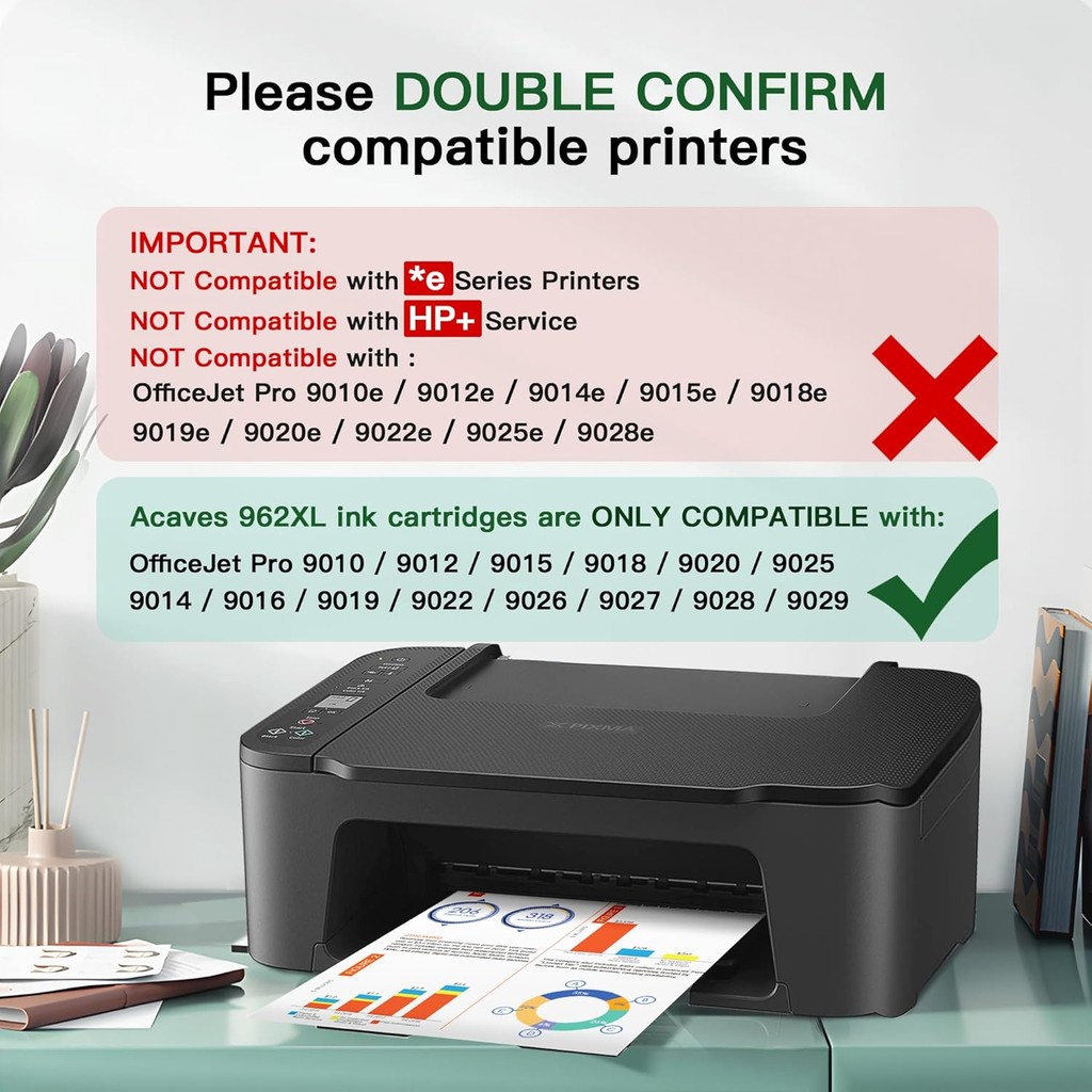 962XL 962 XL Ink Cartridges for HP Printers Replacement for HP 962XL ...