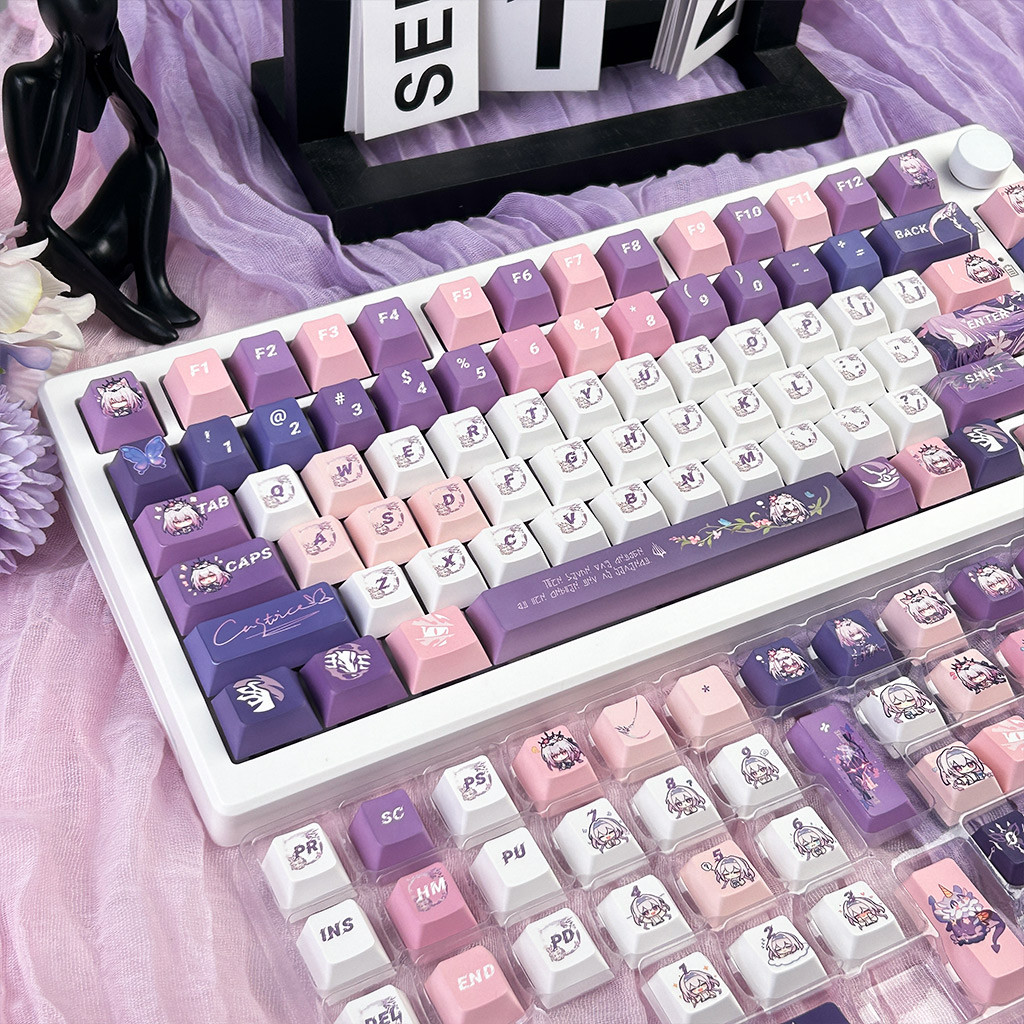 Castorice Keycaps 130 Keys MOA/Cherry Profile PBT Dye Sublimation ...