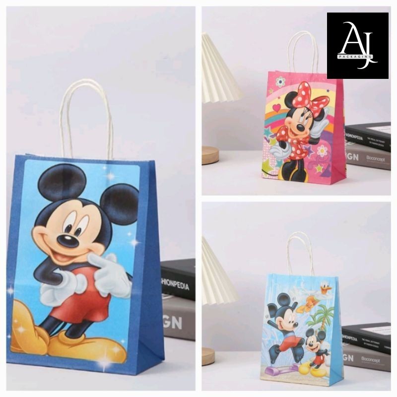 Per Unit - Mickey Minnie Mouse Paper Bag, Cartoon Paper Bag, Children's ...