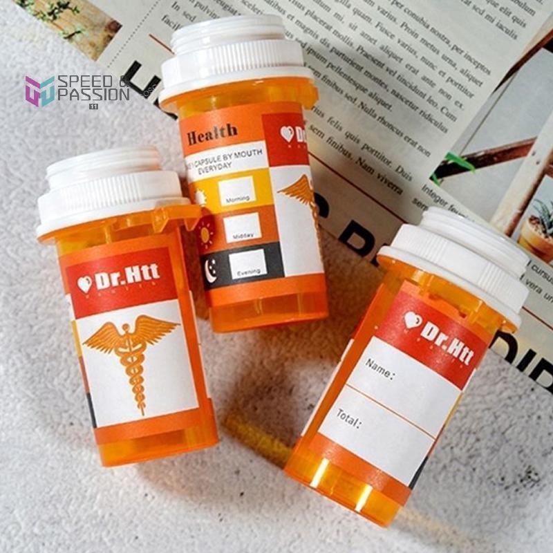 Speed 50ML Push Down & Turn Vial Container Pocket Plastic Storage Stash ...