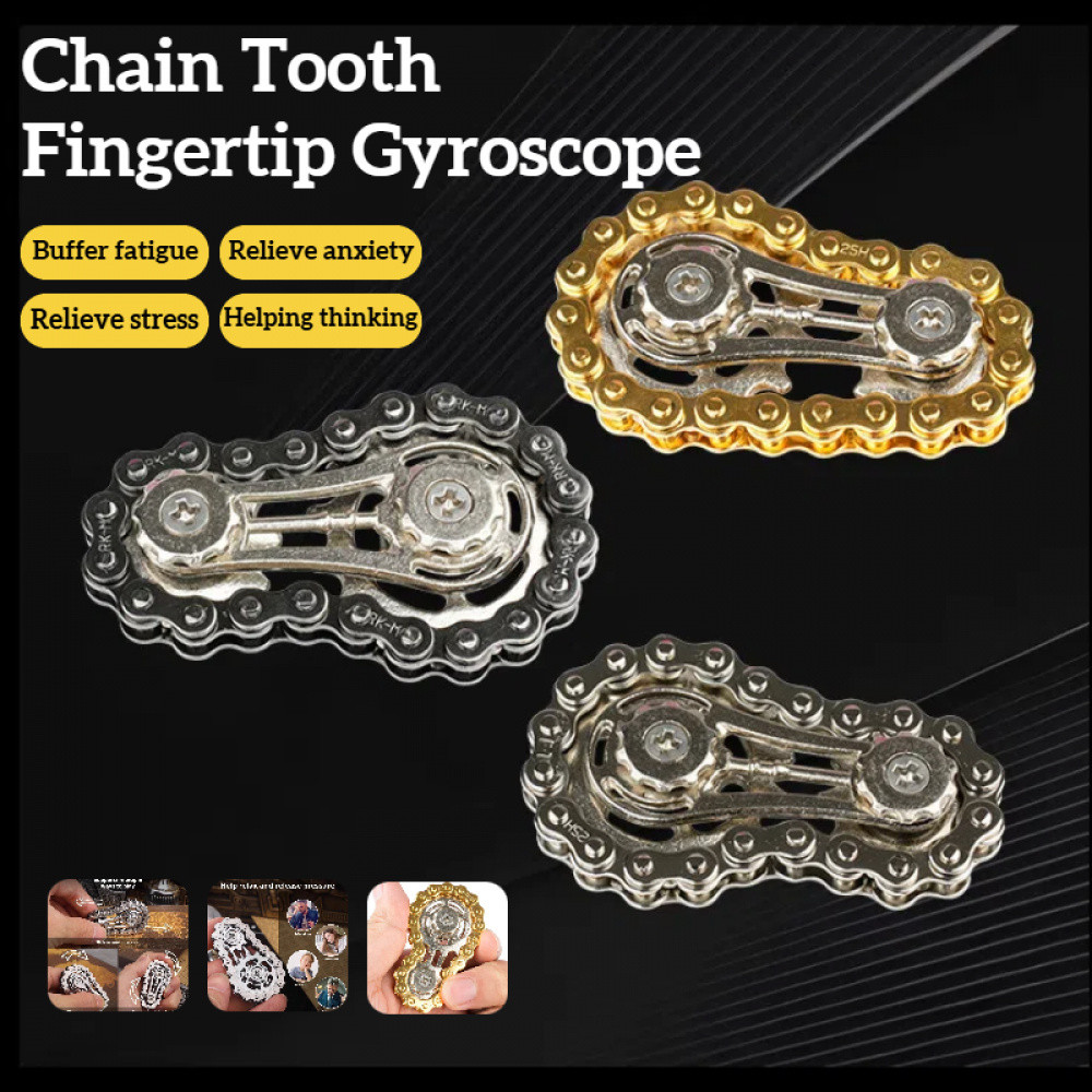 2PCS Set Metal Chain Spin Toy - Premium Quality, Anxiety Relief Fidget ...