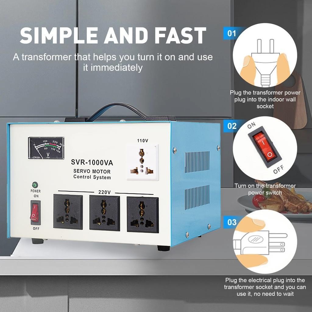 AVR Automatic Voltage Regulator 1000watts SVR-1000VA Servo Type AVR ...