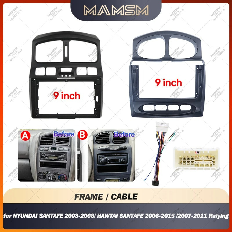 9 INCH FOR HYUNDAI SANTAFE 2003-2006/HAWTAI SANTAFE 2006-2015 Car Radio ...