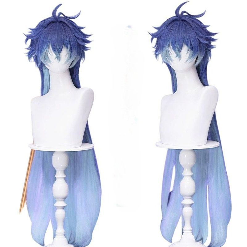 Genshin Impact Flins Cosplay Wig Gradient Color Long Synthetic Hair ...