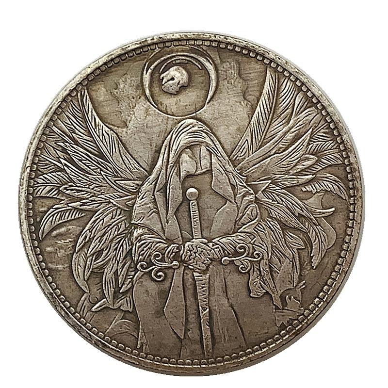 Stray Coins Angel Wings Halloween Brass Old Silver Medal Play Craft ...