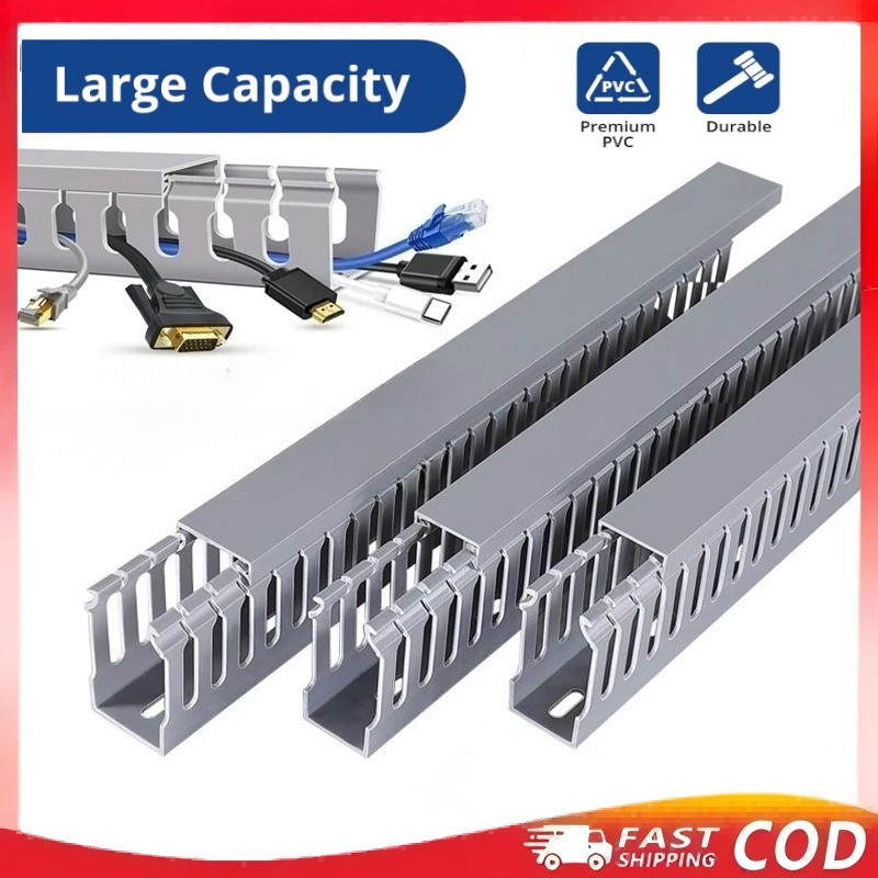 COD PVC cable tray kit with open cable tray cover for wires under ...