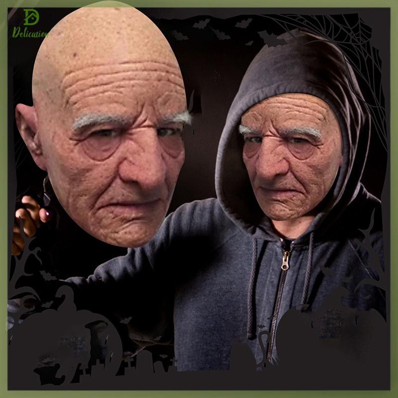 Delication Breaking Bad Halloween Scary Bald Old Man Mask Costume Party ...