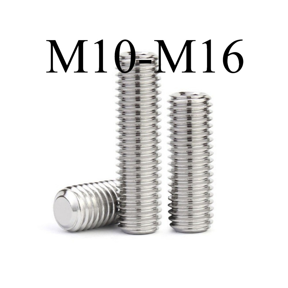 Set Screw Flat Point, 304 Stainless Steel Fine Thread, M10-M16, Flat ...
