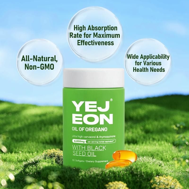 YEJEON Oregano Oil with Black Seed Oil—Immune Repair, Detox, Anti ...