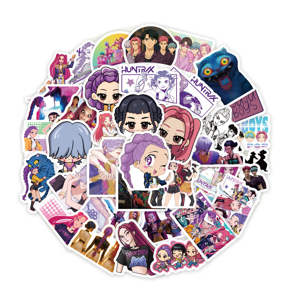 Kpop Demon Hunters Stickers – Creative Die-Cut Design, Cute Huntrx ...